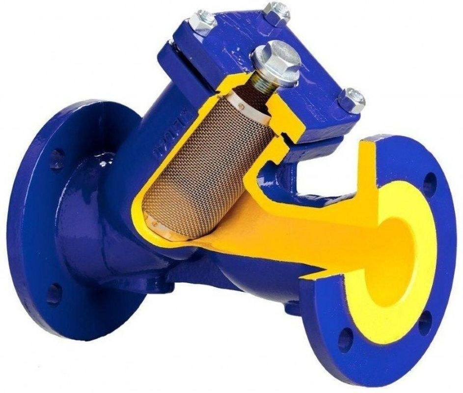 Mesh filter 821A DN40 PN16 mesh 1mm 45 mesh/cm2 grey cast iron max 300 ...